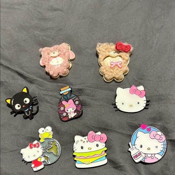 Hello Kitty | Other | Hello Kitty And Friends Pin Set Pink Black White ...